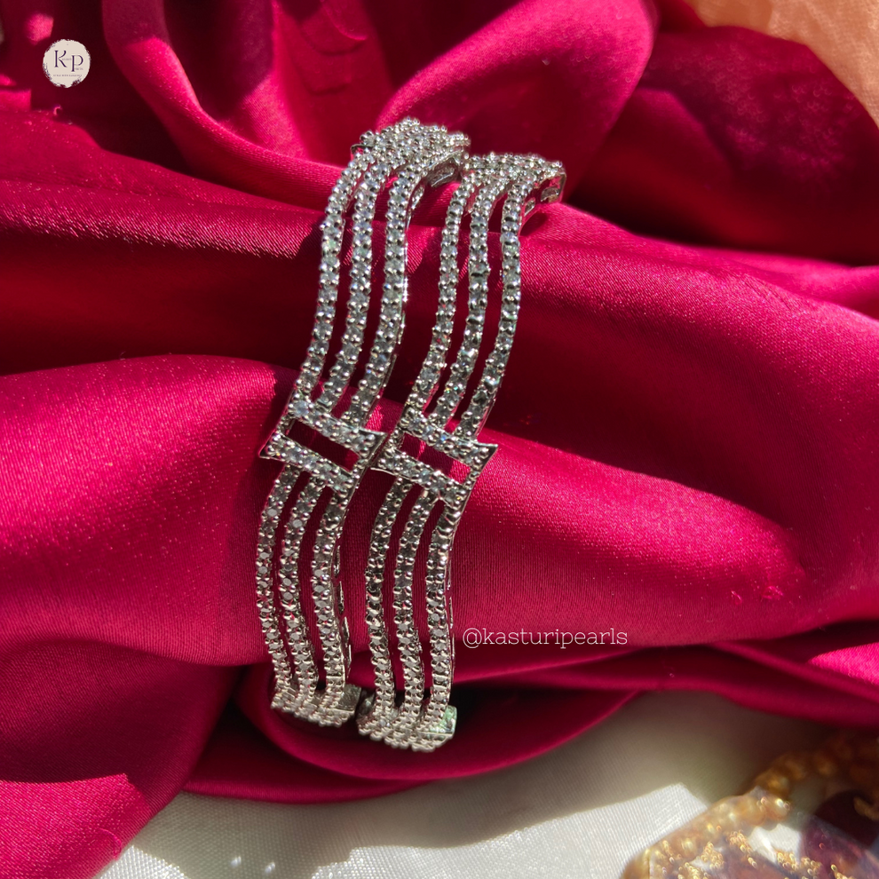 Jenissa American diamond bangles – Kasturi pearls