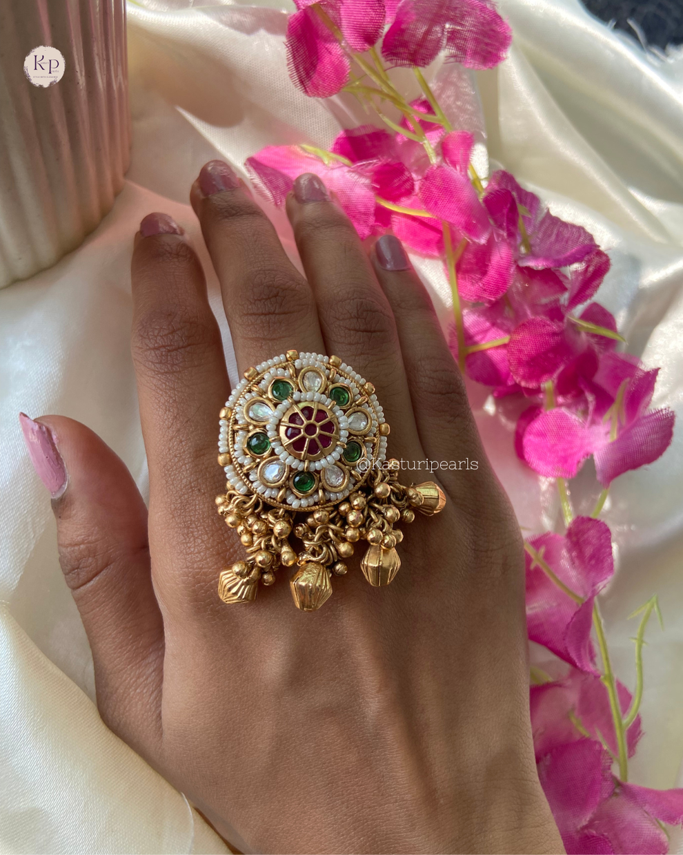 Jinal Antique Copper ring – Kasturi pearls
