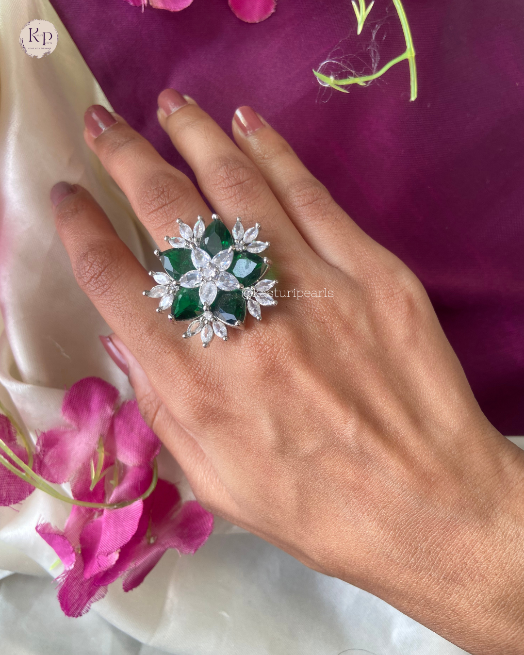 Juli American Diamond Ring – Kasturi pearls