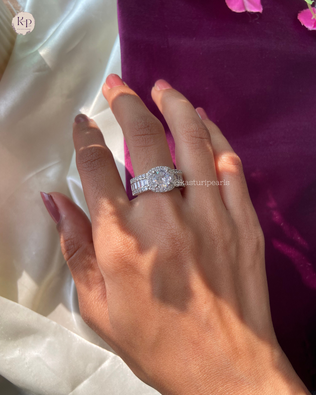 Nancy American Diamond Ring – Kasturi pearls