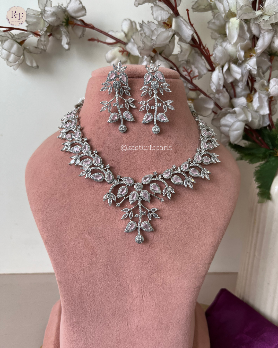 Shilpa American Diamond Neckset – Kasturi pearls