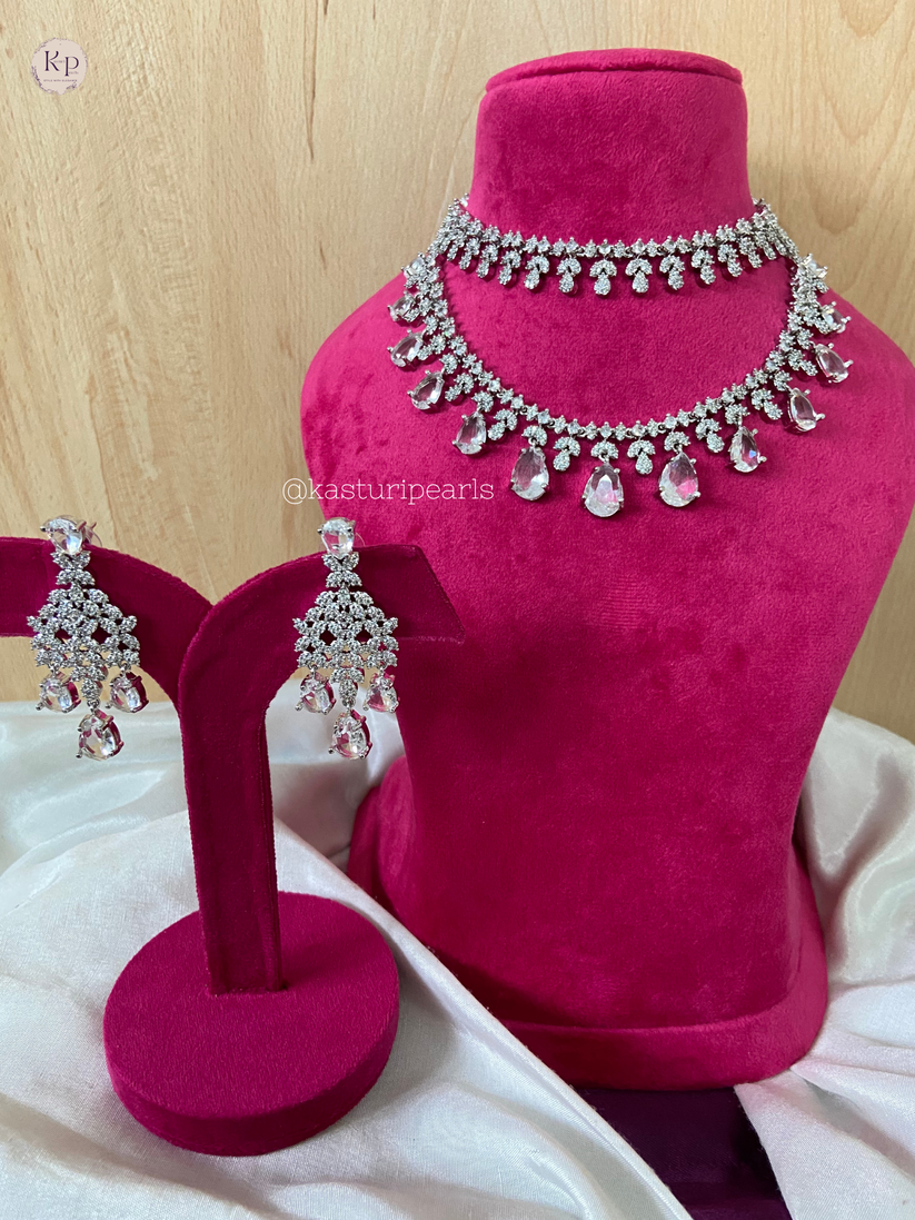 Tara American Diamond Necklace set – Kasturi pearls